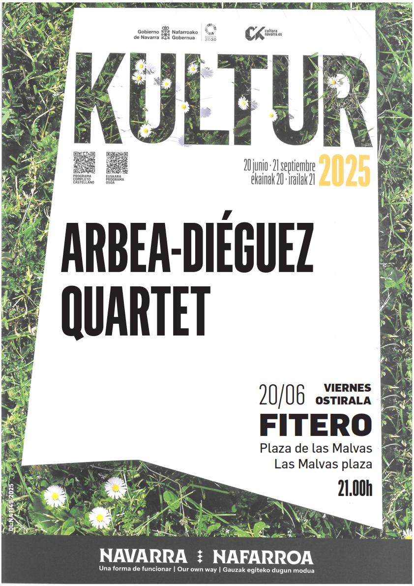 Concierto Kultur: Arbea Diéguez Quartet – Turismo Fitero